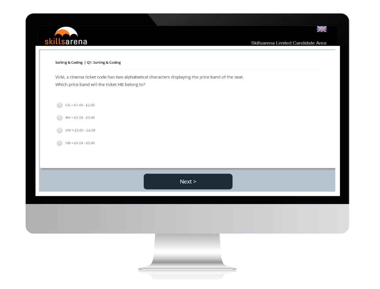 Sorting & Coding Skills Test | Employment Tests | Skillsarena